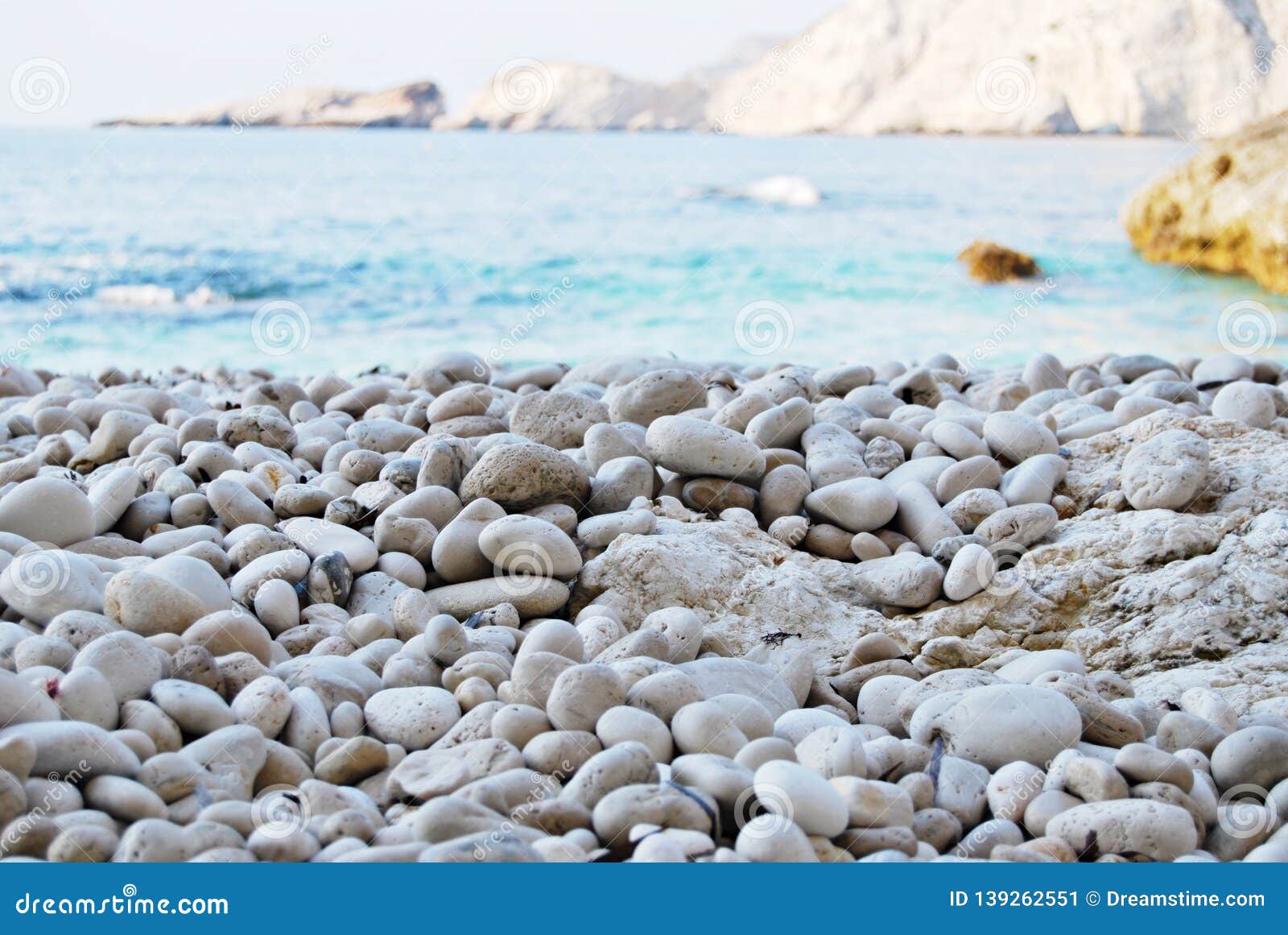 Beach View Background with Beautiful White Rocks Stock Image - Image of ...