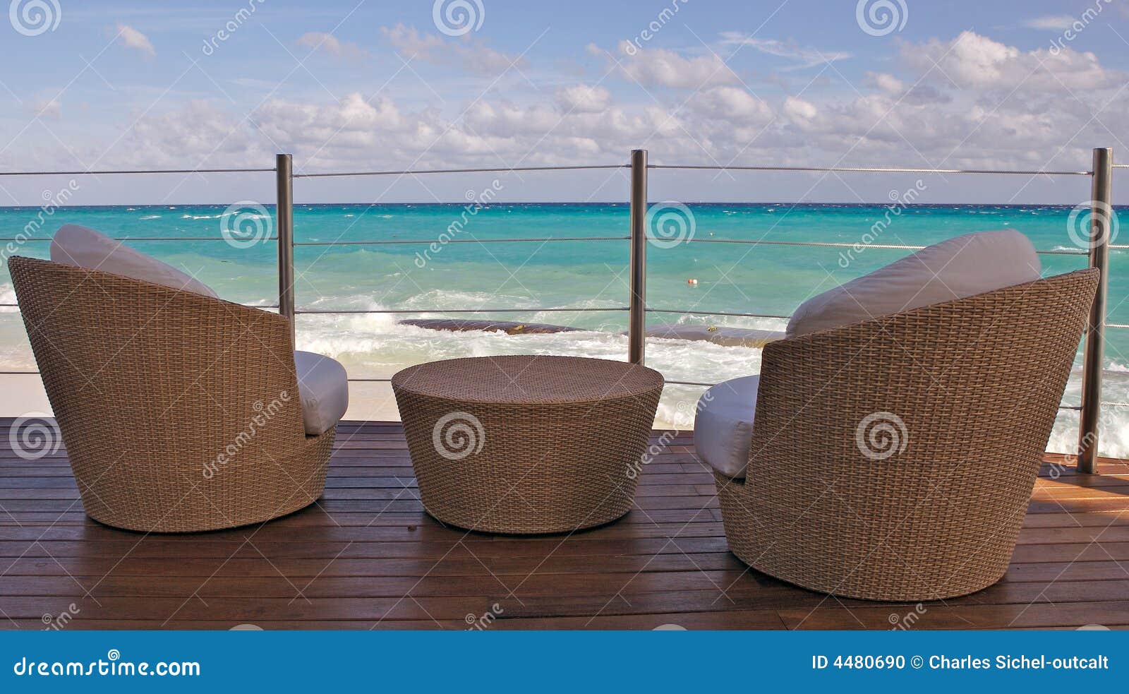 Beach View from the Balcony Stock Photo - Image of natural, aqua: 4480690