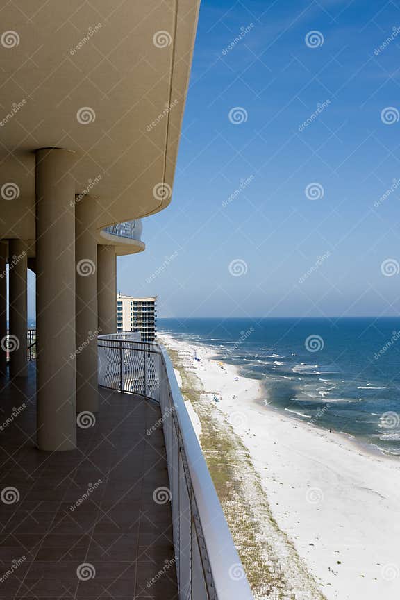 Beach View from Balcony stock image. Image of condominium - 9370267