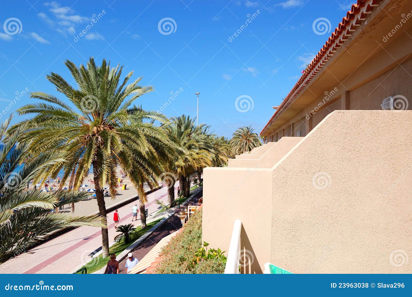 Beach View from a Balcony of Luxury Hotel Stock Photo - Image of europe ...