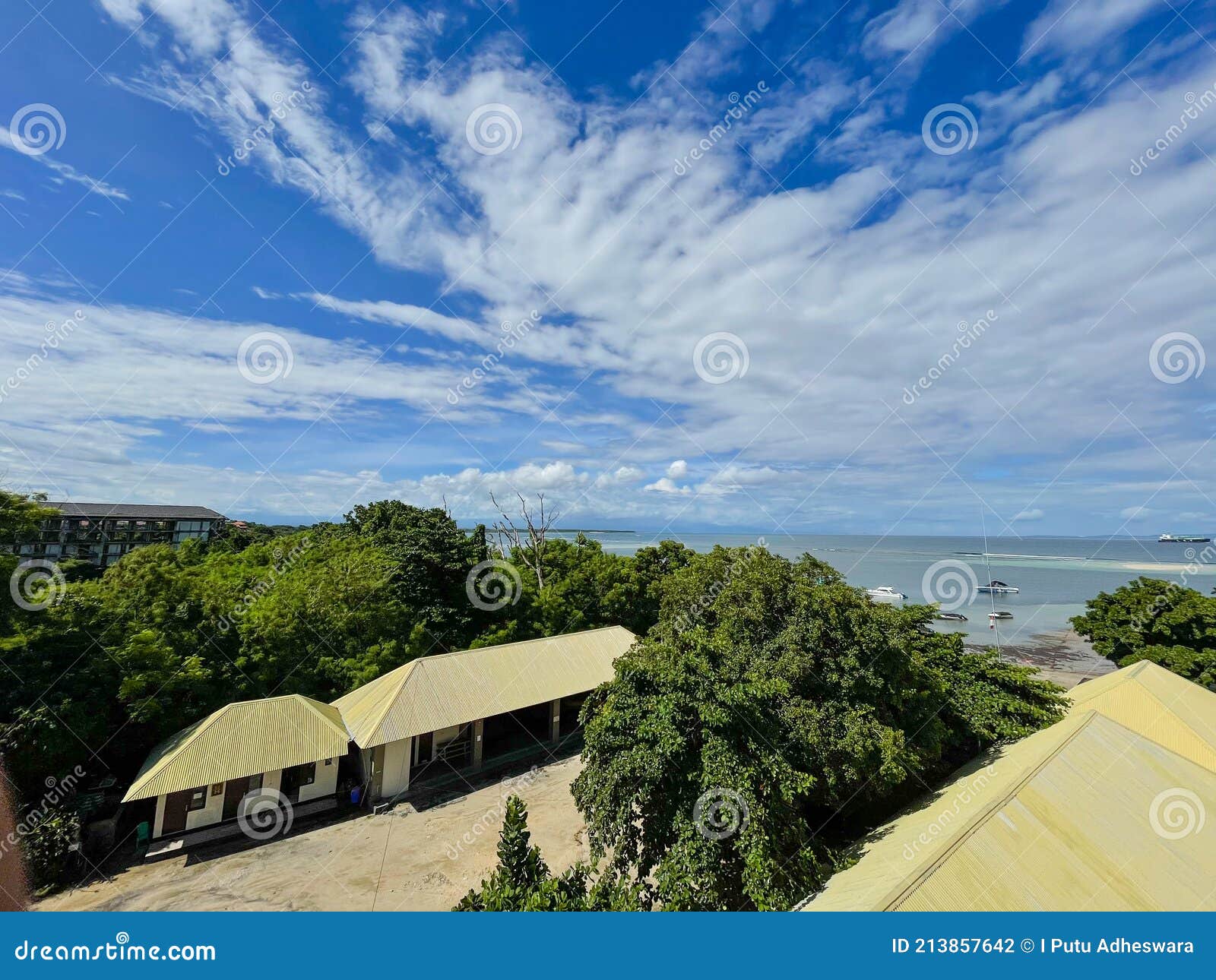 Beach View Cape from 6th Floor Building Stock Photo - Image of green ...