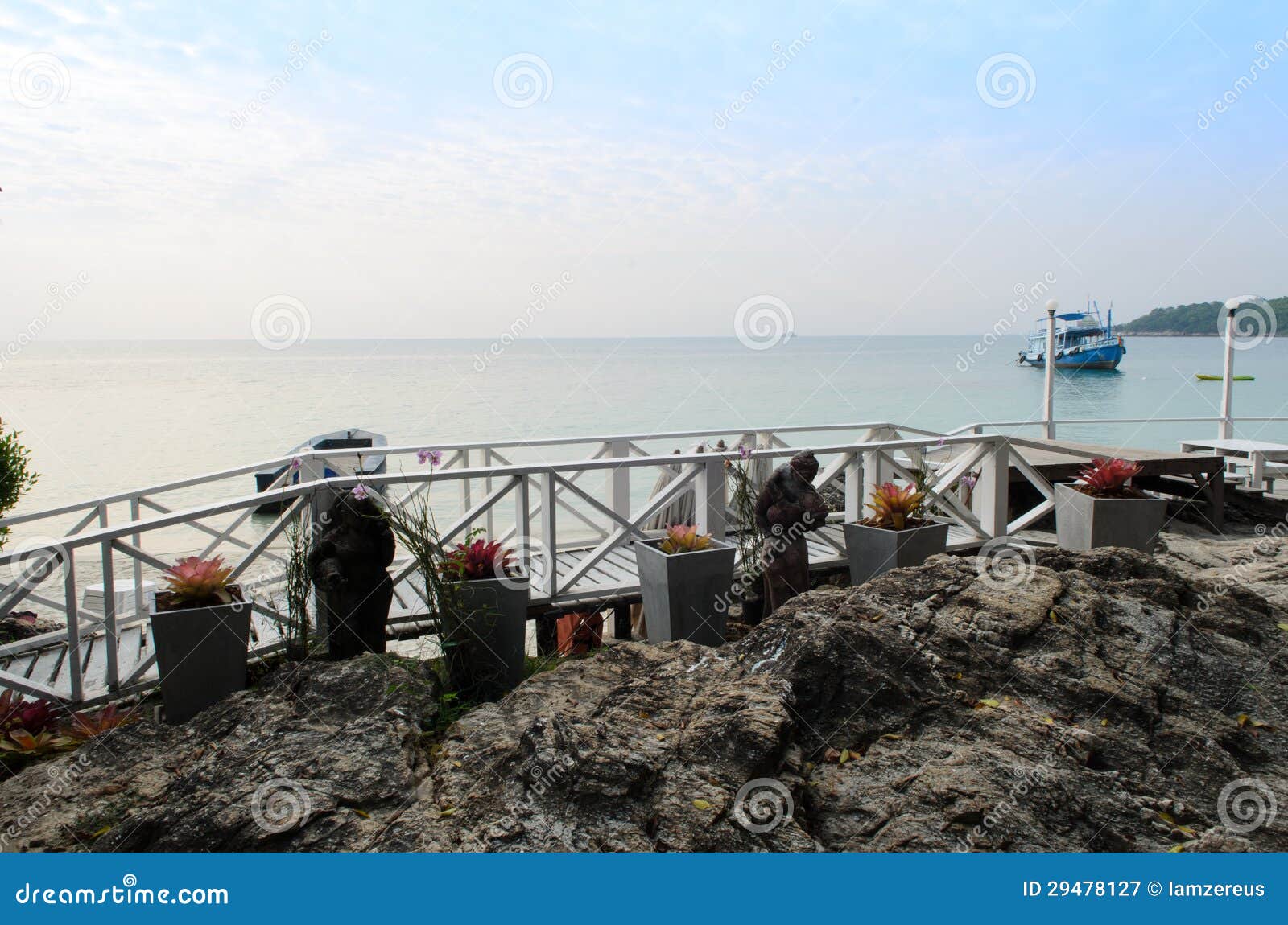 Beach view front of resort stock image. Image of tropical - 29478127
