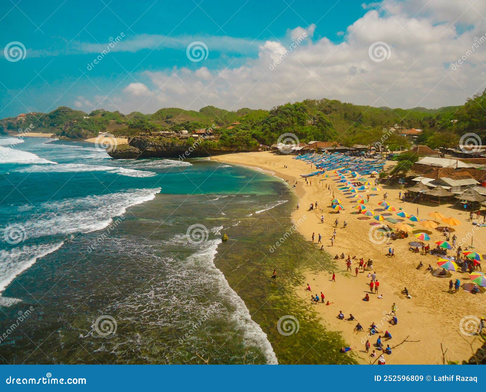 Beach View on the Island of Java, Indonesia Editorial Stock Image ...