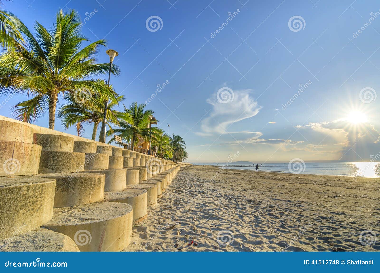 Beach view in the morning stock photo. Image of beautiful - 41512748