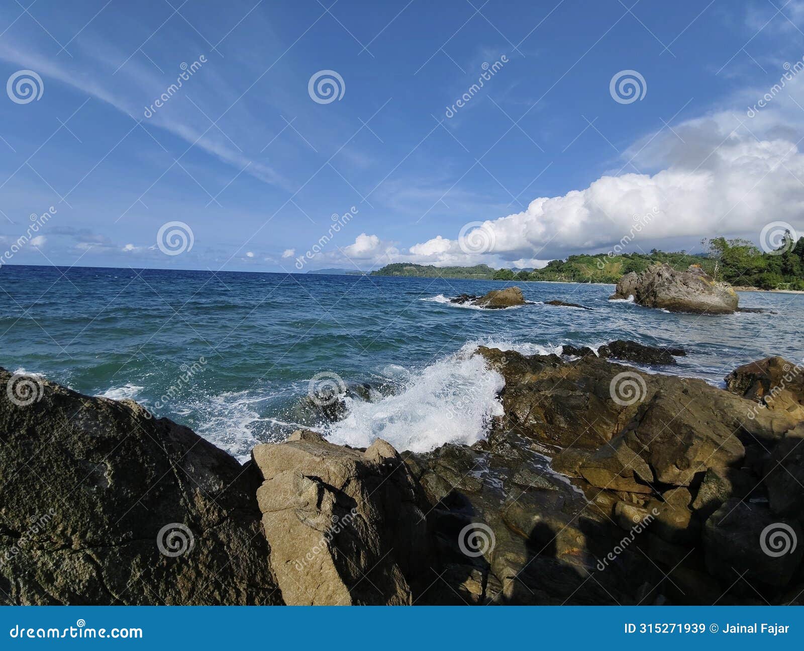 Beach View at One of the Tourist Attractions in Buol District Stock ...