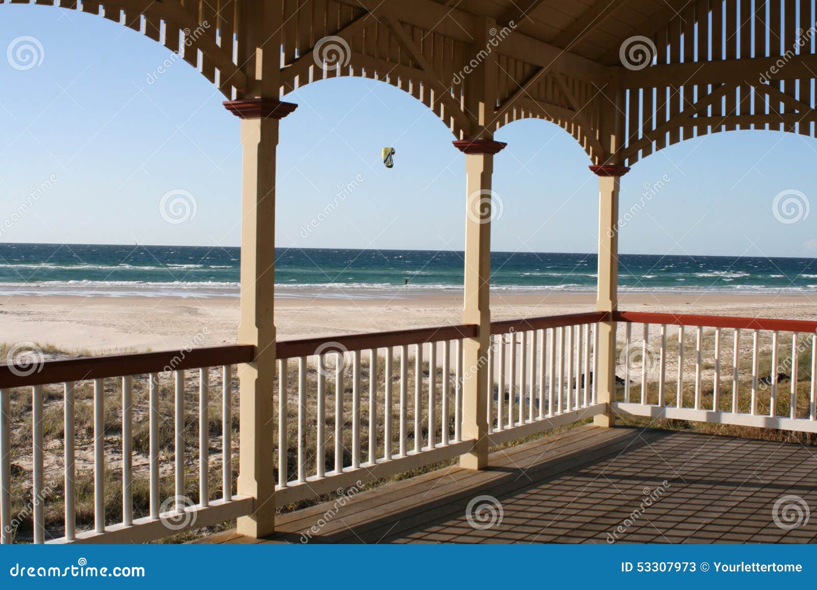 The Beach View stock image. Image of parasailing, pavilion - 53307973