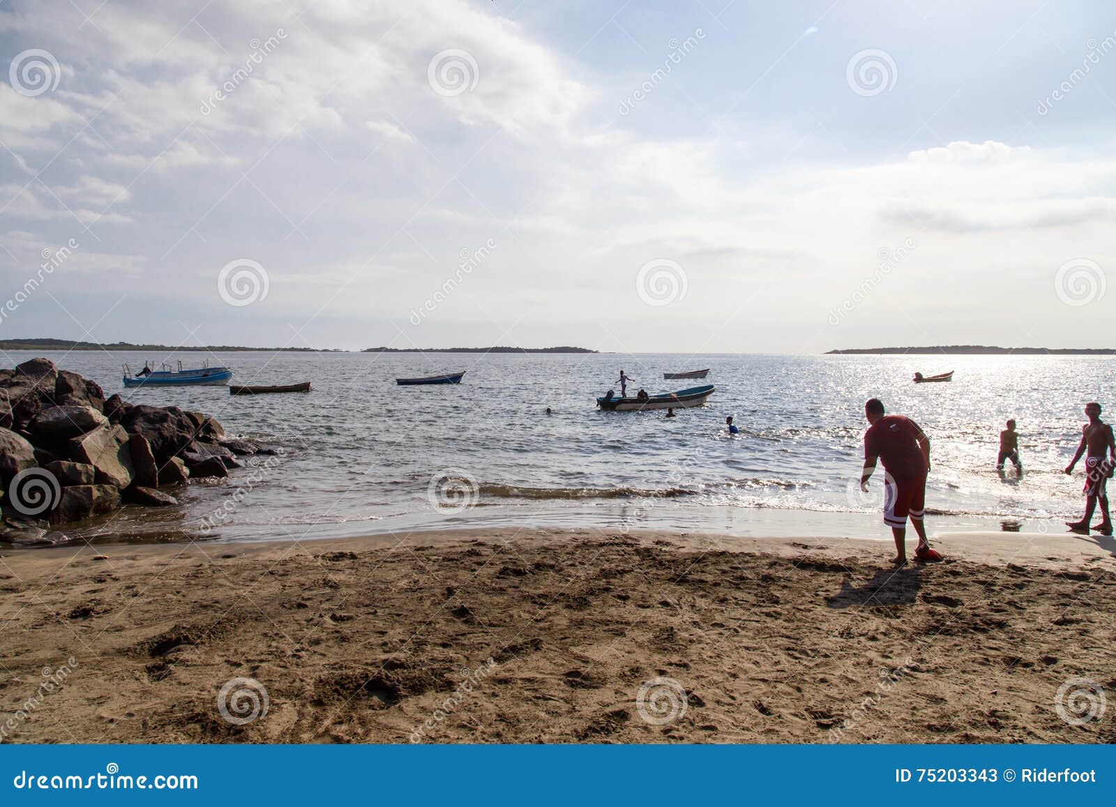 Beach View with People in Nicaragua Editorial Stock Photo - Image of ...