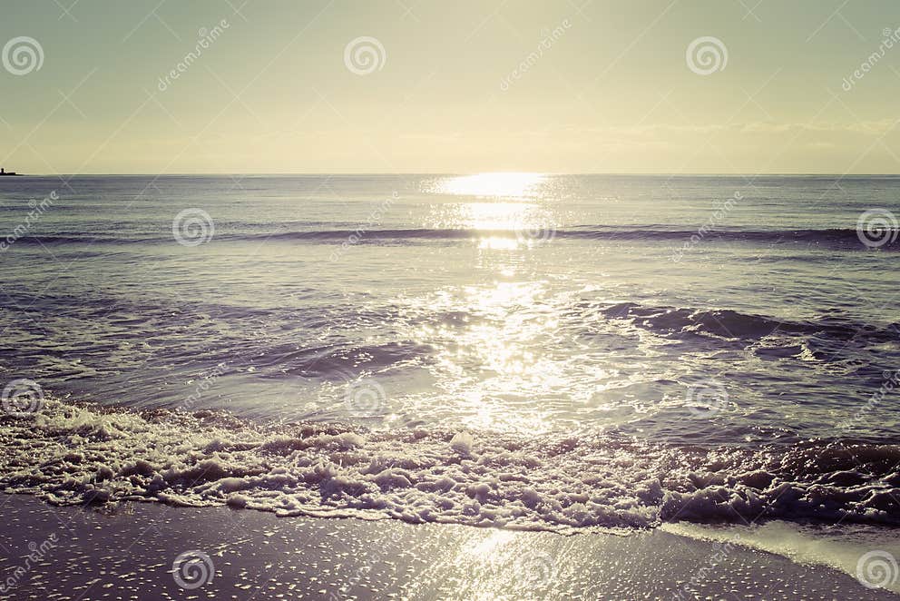 Beach in vintage tone stock photo. Image of border, tourism - 54111922
