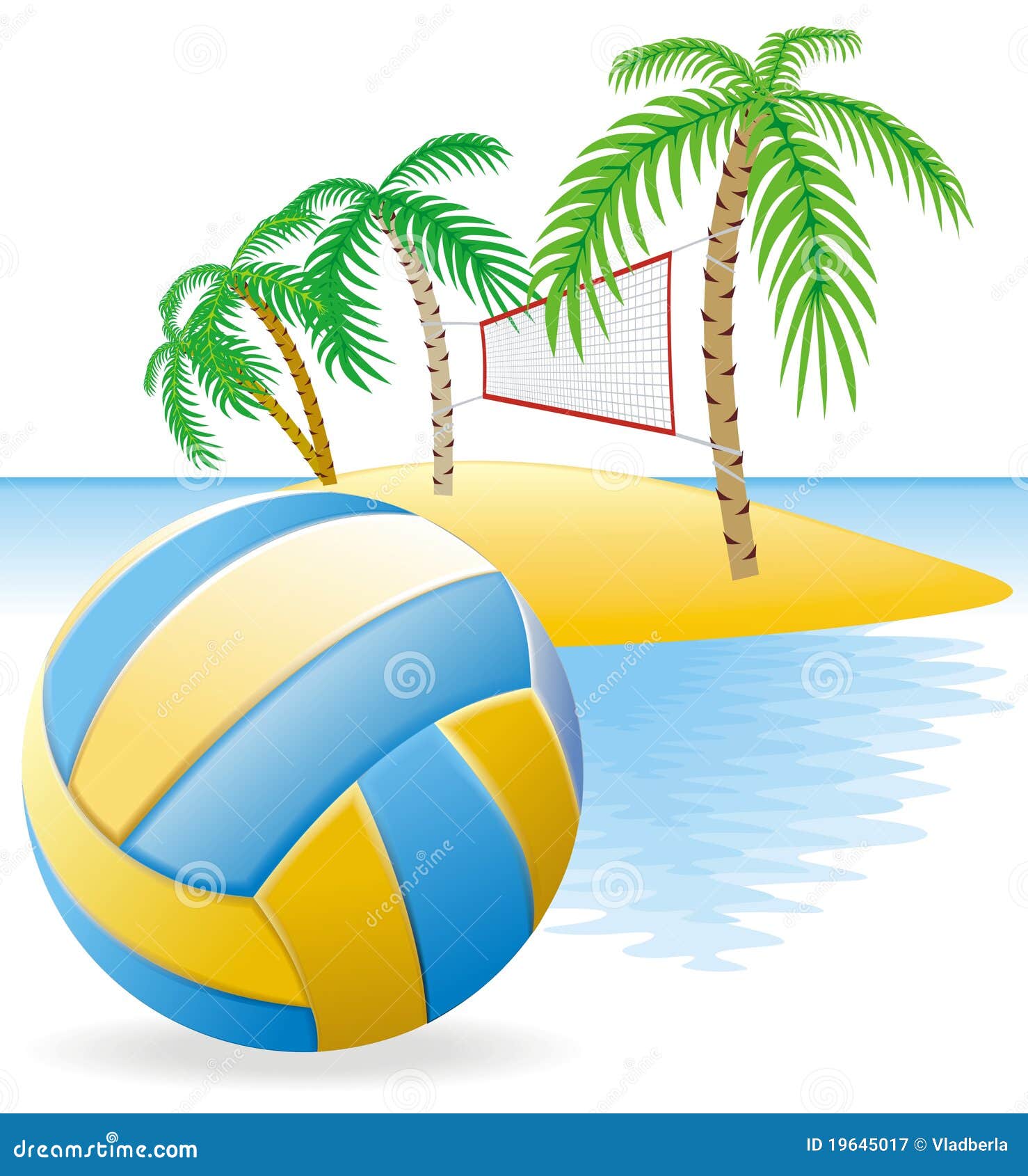 Beach Volleyball Vector