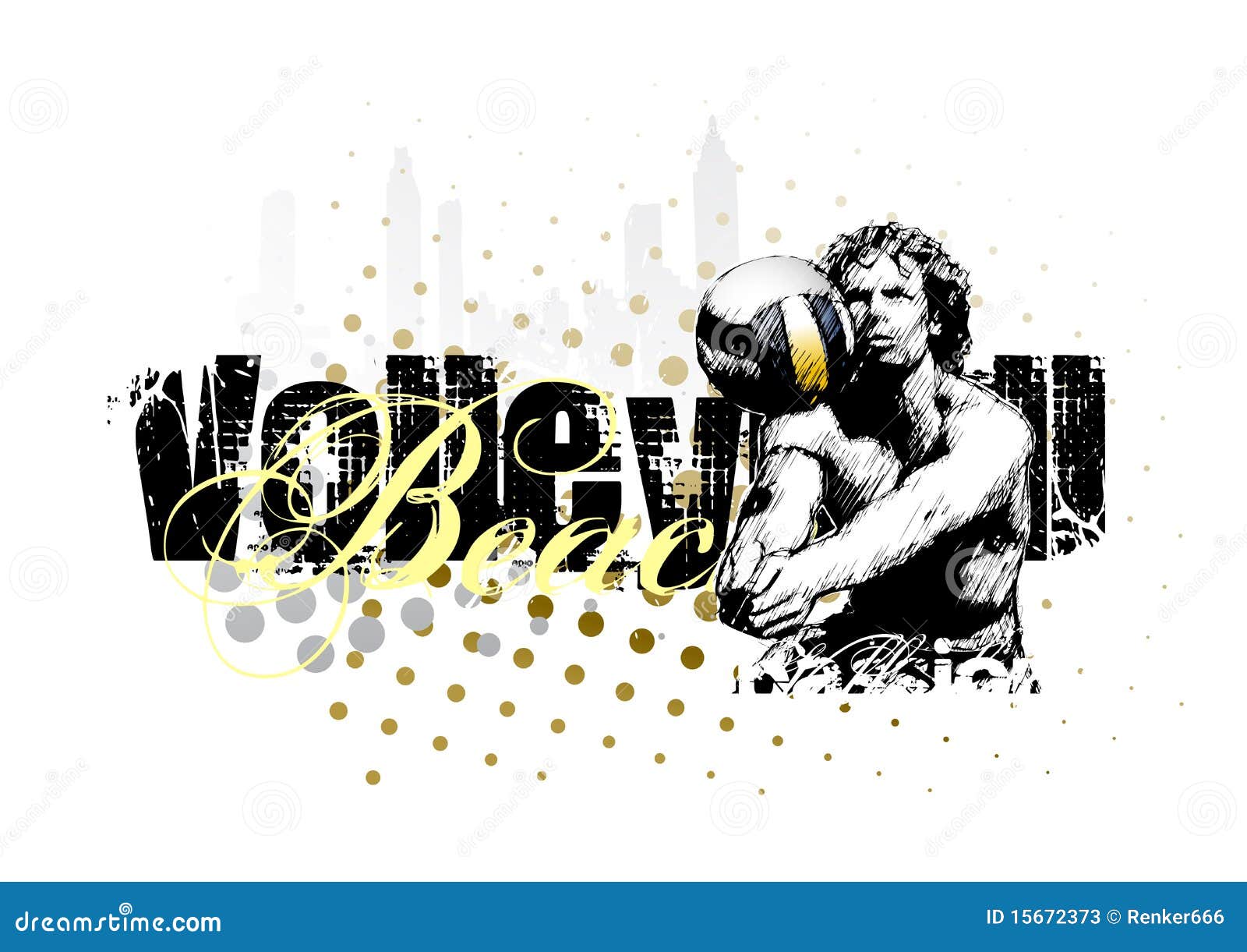 Red Volleyball Background Vector Illustration | CartoonDealer.com #16731498