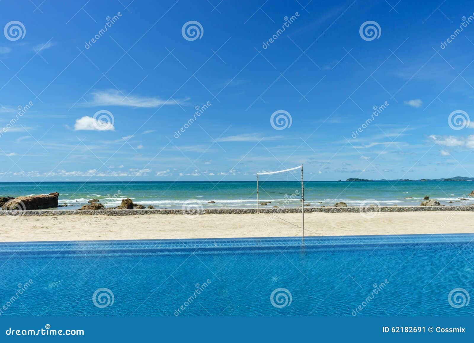 Beach Volleyball field stock image. Image of recess, landscape - 62182691