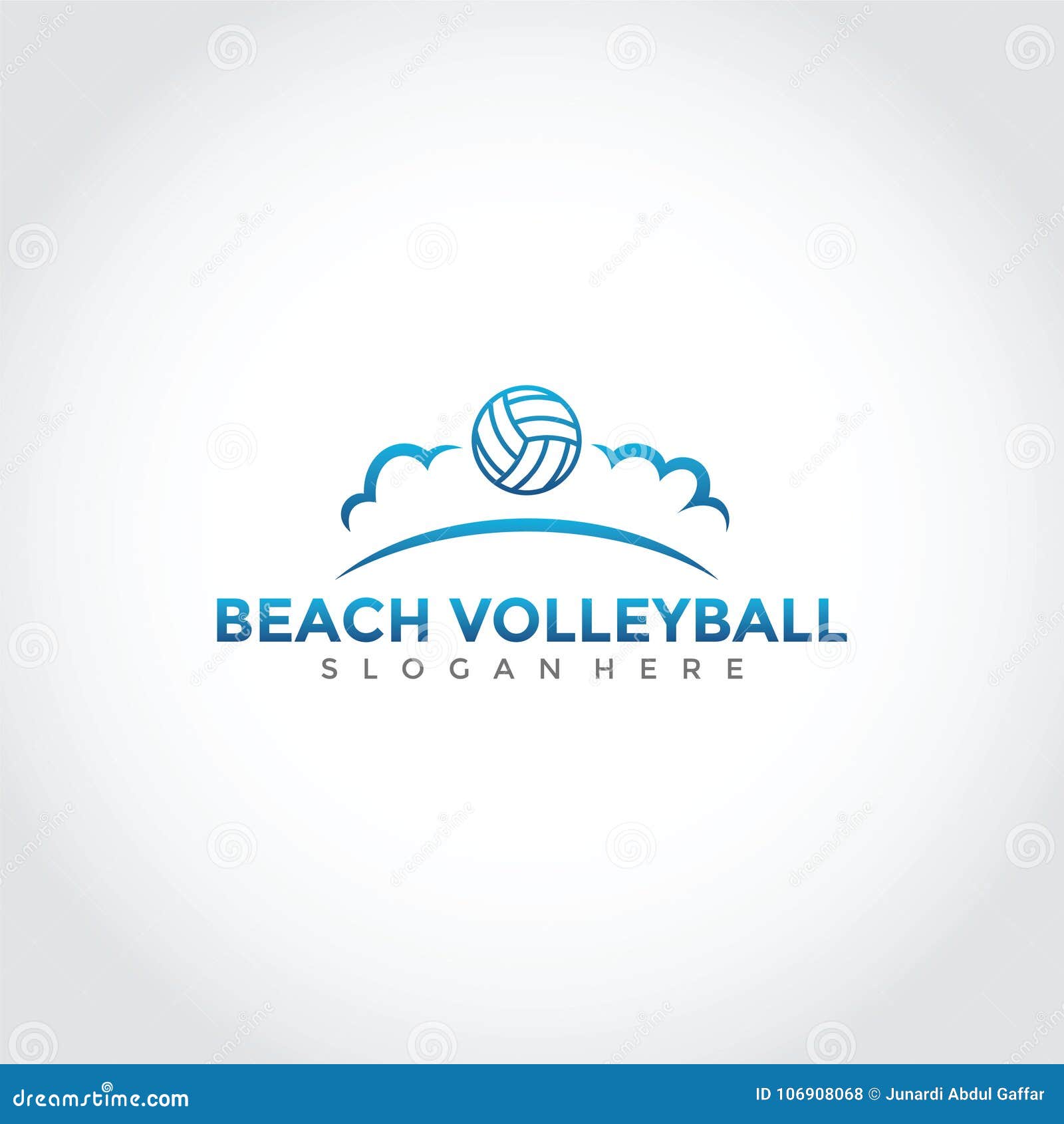 Beach Volleyball Logo Design. Vector Illustrator Eps. 10 Stock ...