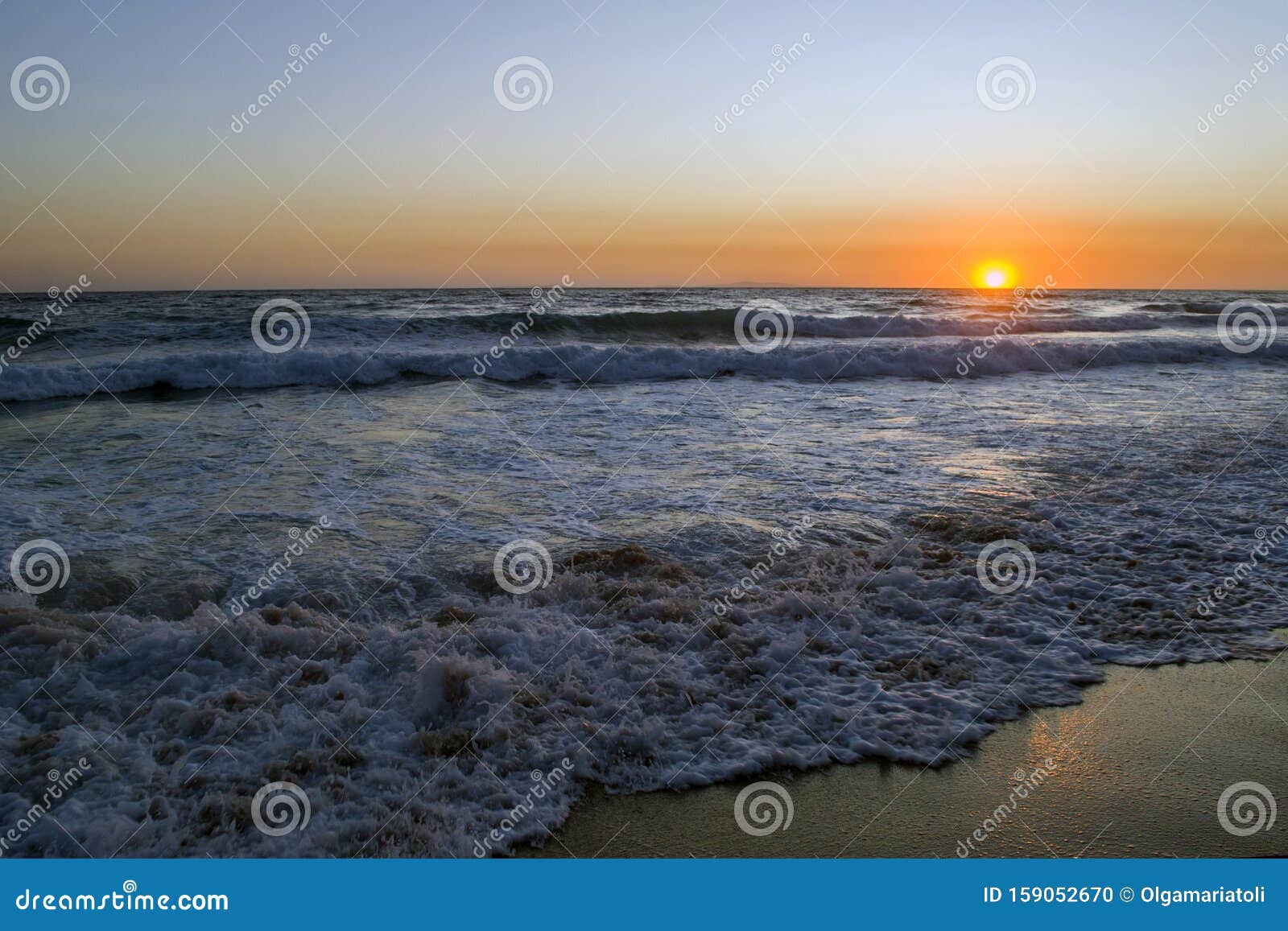 Beach of Vrachos in Preveza during Sunset Stock Photo - Image of nature ...