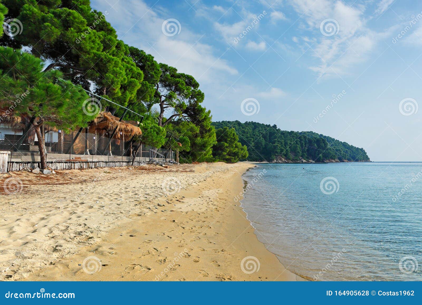 The Beach Vromolimnos in Skiathos, Greece Stock Photo - Image of scenic ...