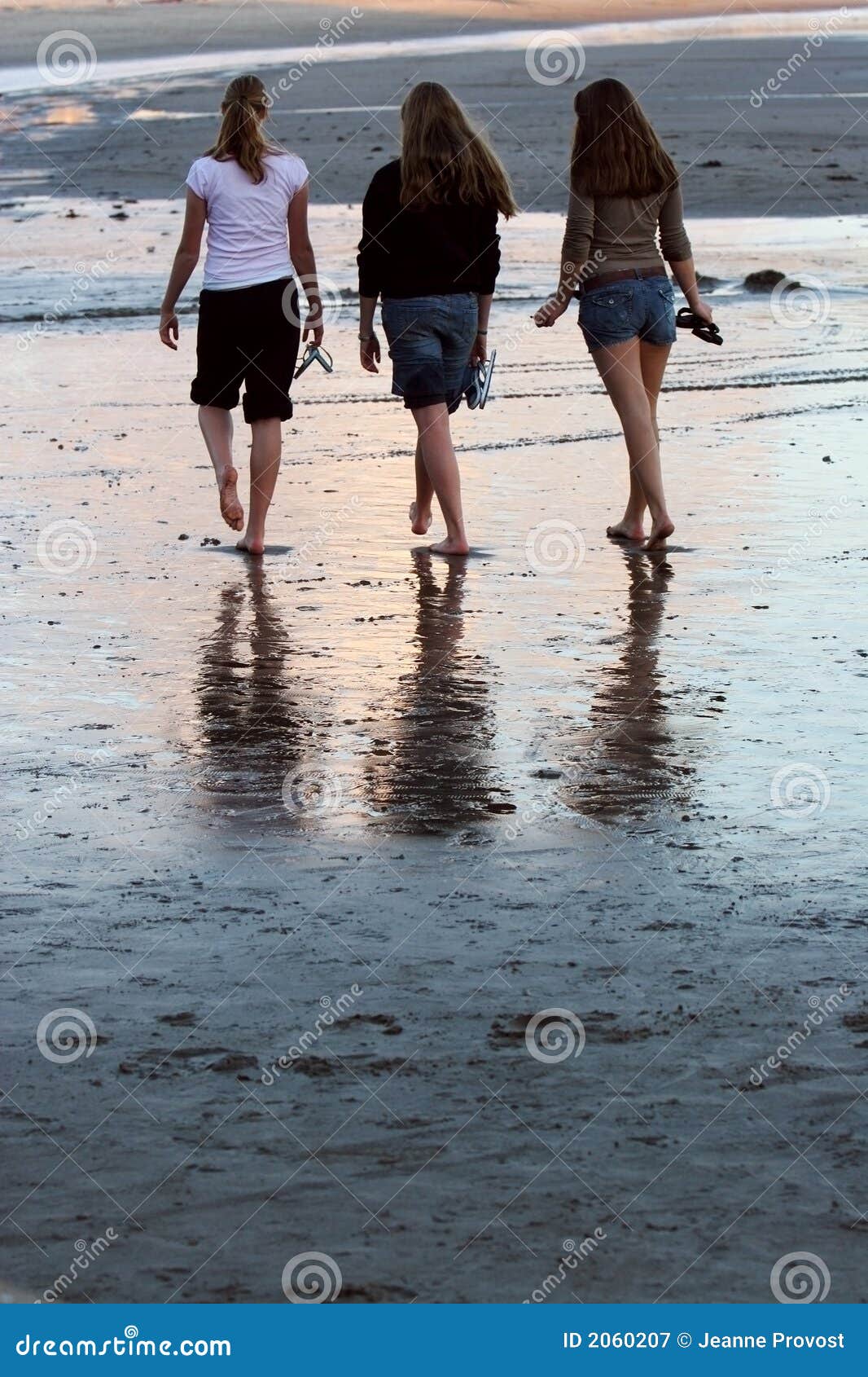 Beach Walk stock image. Image of group, teenagers, teens - 2060207