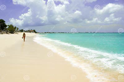 Beach walk stock image. Image of girl, aruba, mexico, destination - 2193753