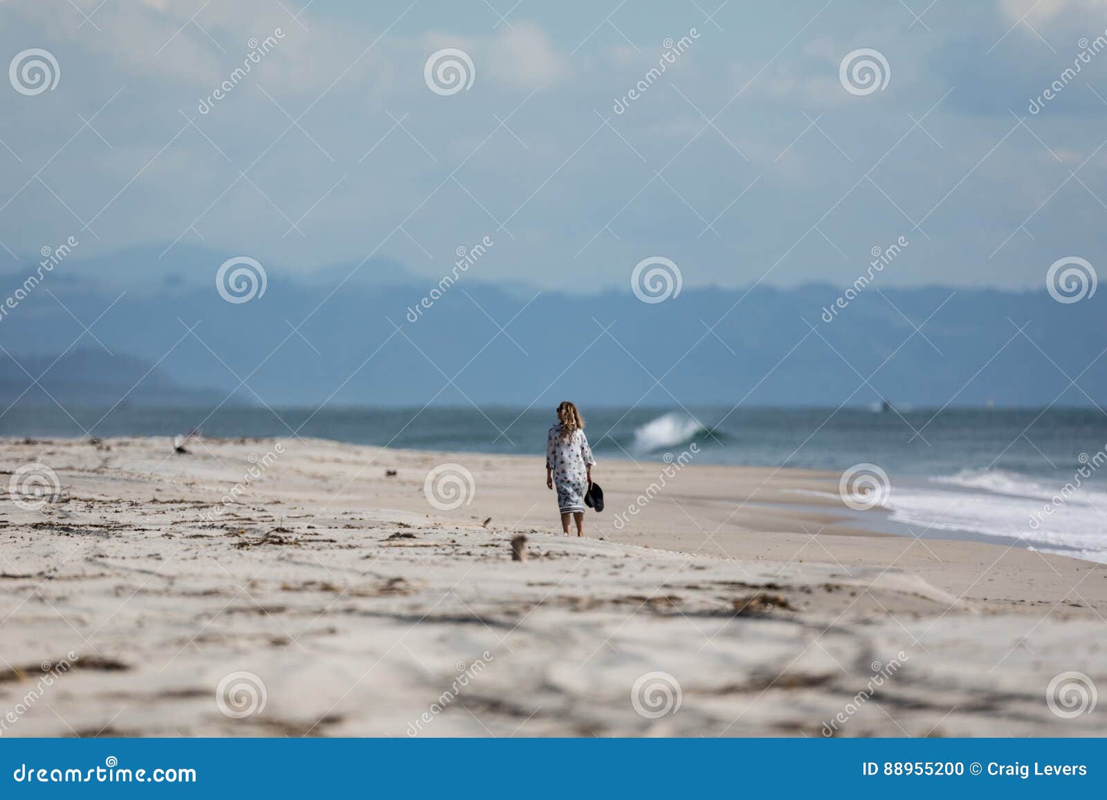 Beach Walk stock photo. Image of single, coast, alone - 88955200