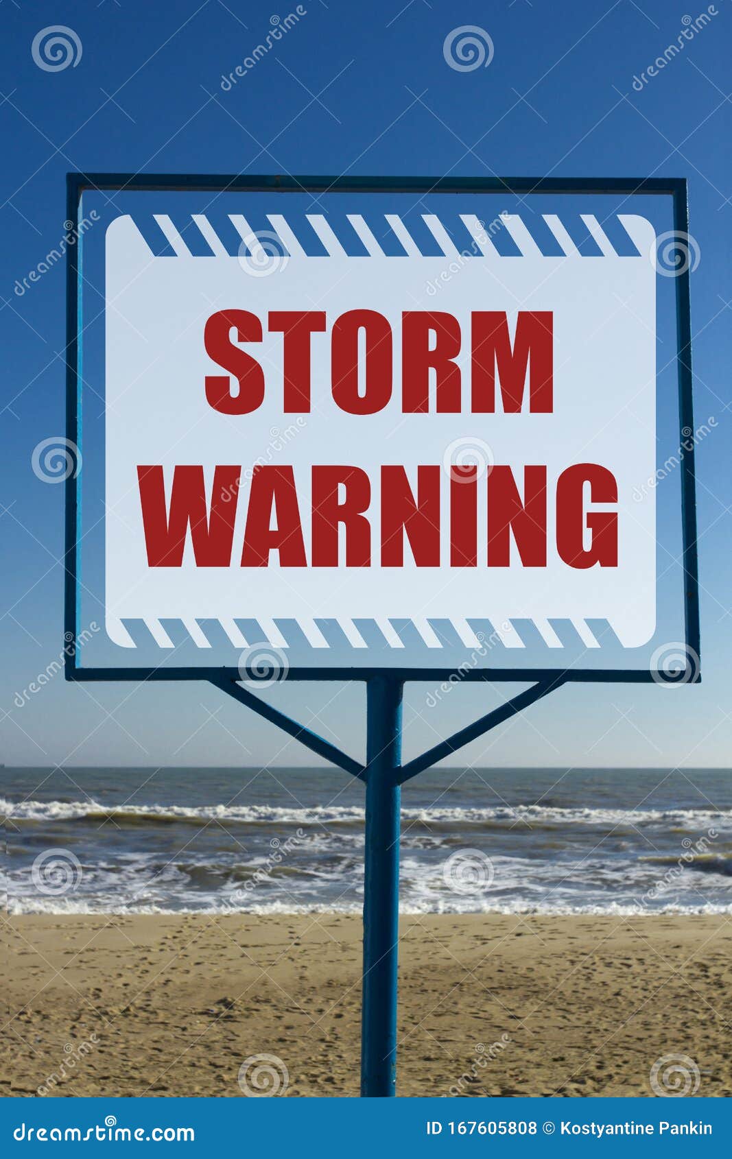 Beach Warning Storm Warning Stock Photo - Image of lake, ocean: 167605808