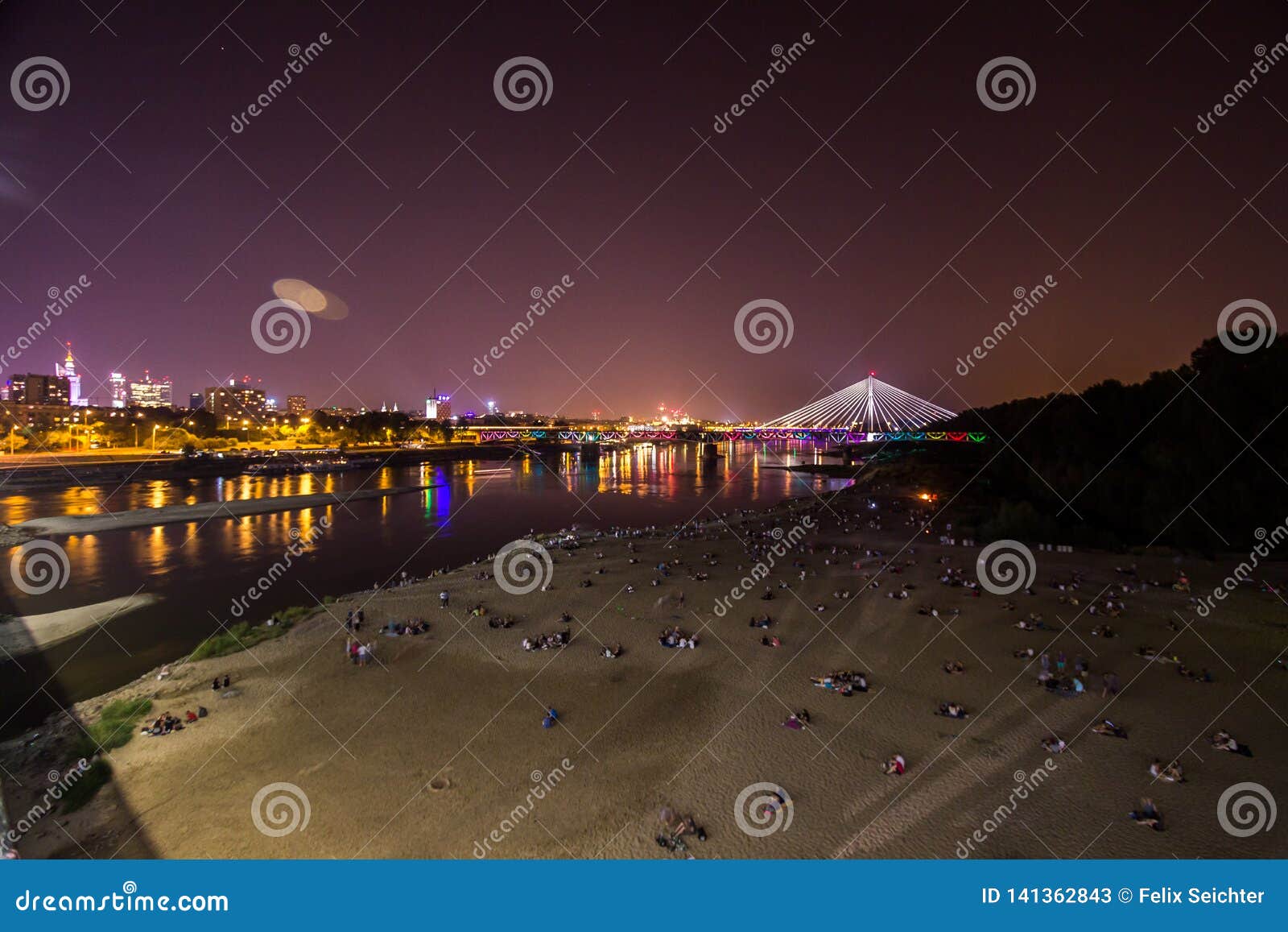 Beach in Warsaw, Poland stock image. Image of design - 141362843