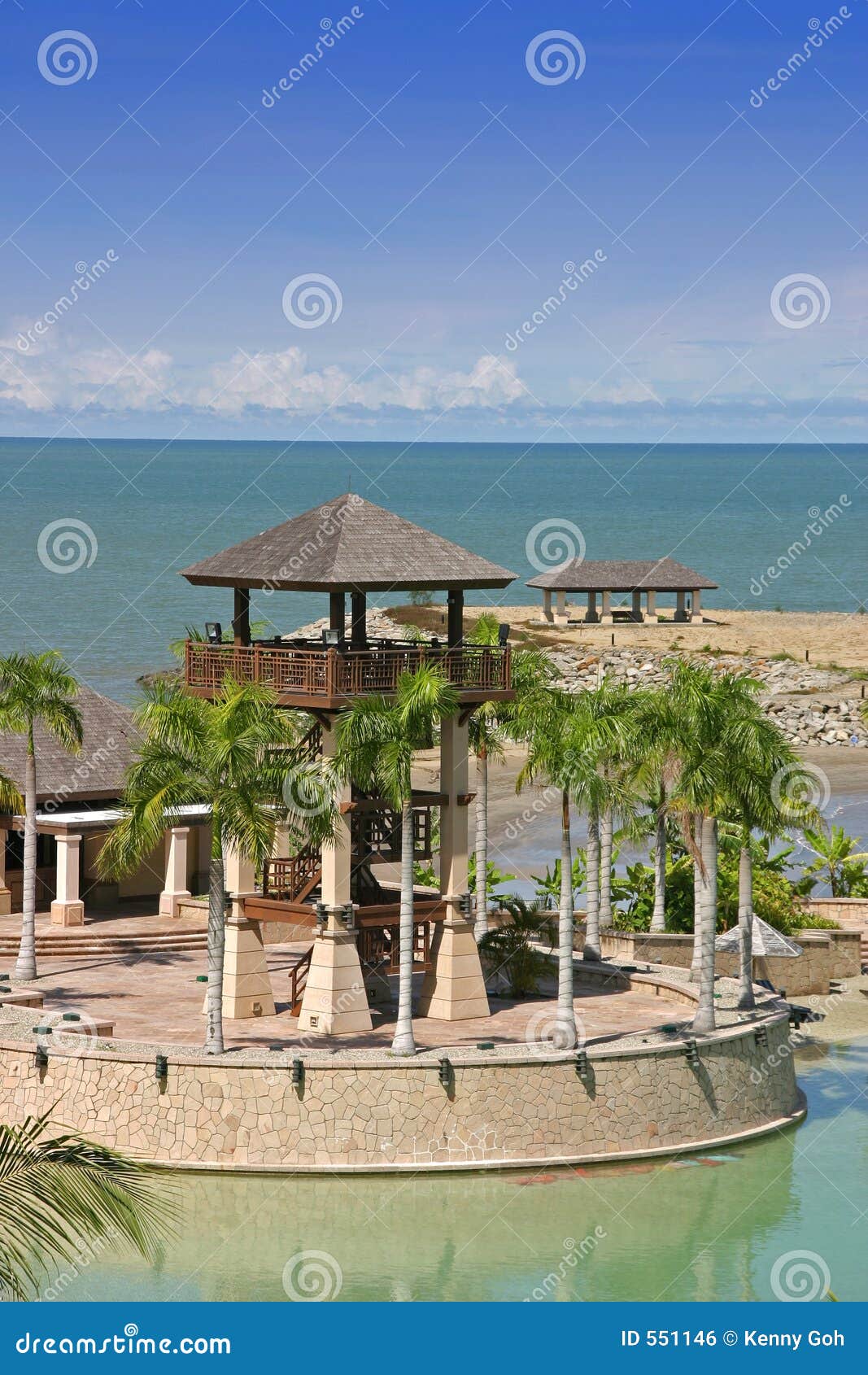 Beach Watchtower stock photo. Image of trees, drink, massage - 551146