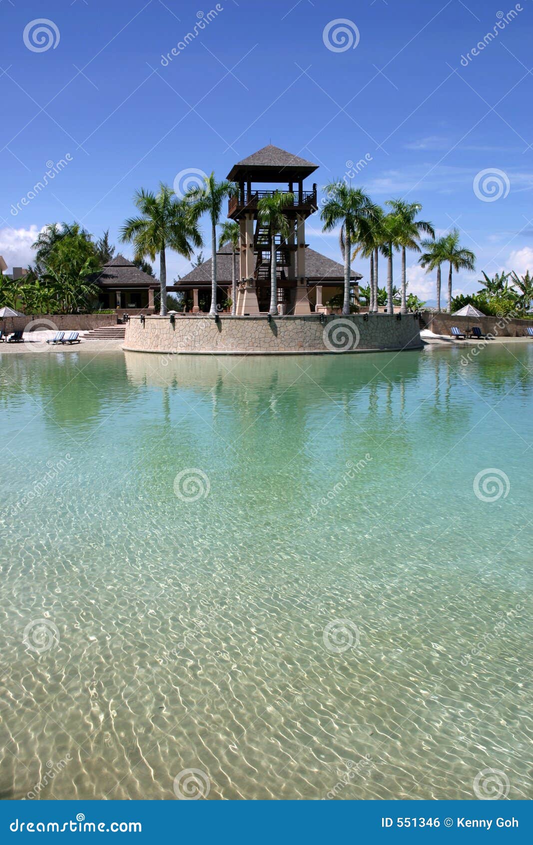 Beach Watchtower stock photo. Image of balcony, palm, relax - 551346