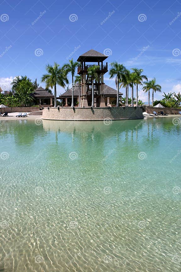 Beach Watchtower stock photo. Image of balcony, palm, relax - 551346