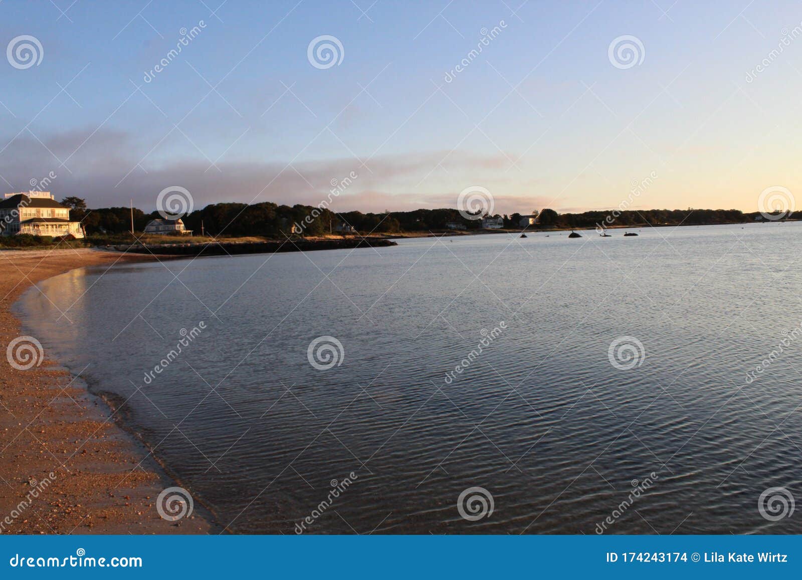 Beach Water View on Cape Cod Beach Stock Photo - Image of peaceful ...