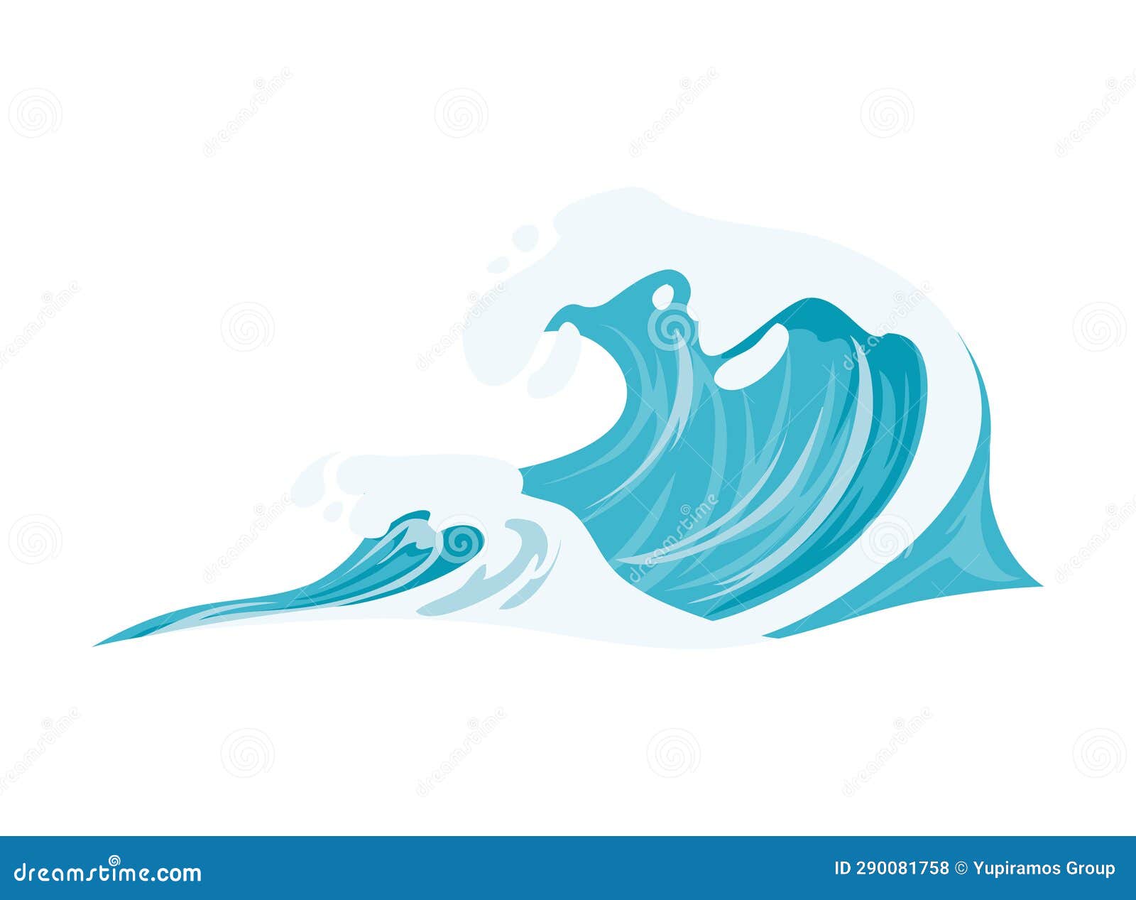 Beach wave design stock illustration. Illustration of aqua - 290081758