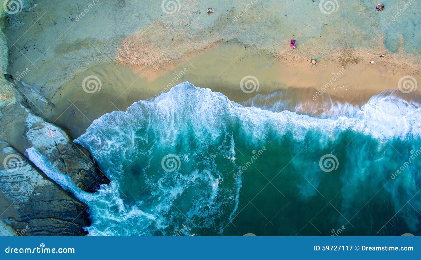 Beach Waves Seen from Above Stock Image - Image of view, peaceful: 59727117