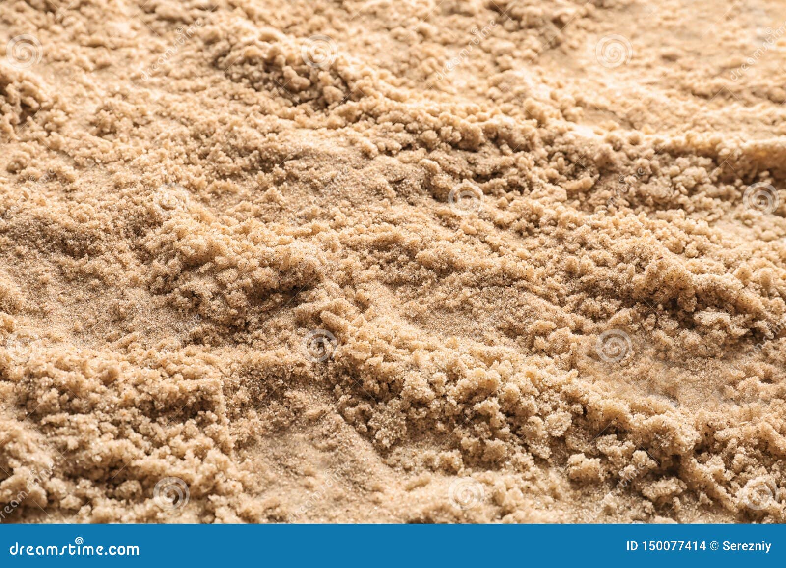 Beach wet sand, closeup stock photo. Image of grit, sand - 150077414