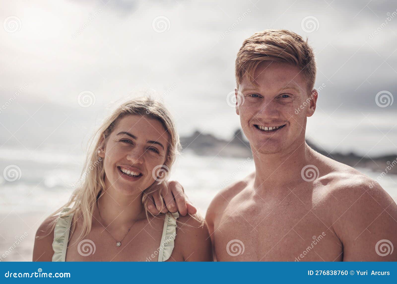 The Beach is Where we First Met. a Couple Spending the Day at the Beach ...