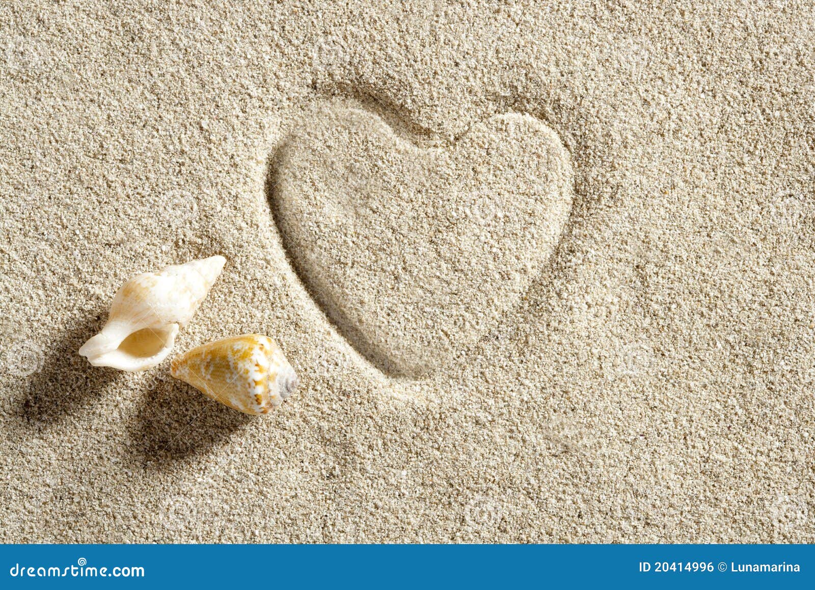 Beach White Sand Heart Shape Print Summer Vacation Stock Photo - Image ...