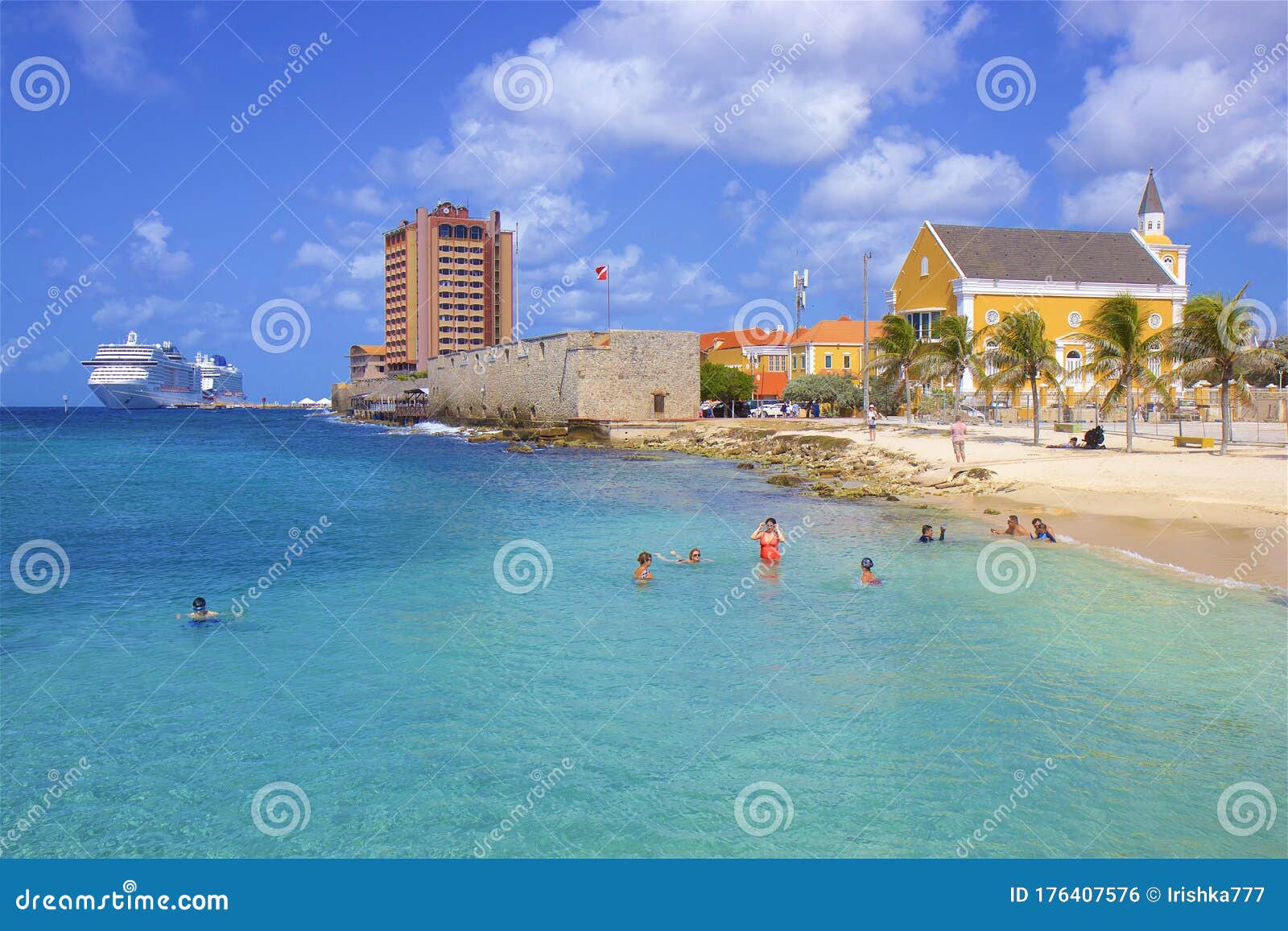 Waterfront in Willemstad of Curacao, Dutch Antilles Editorial Photo ...