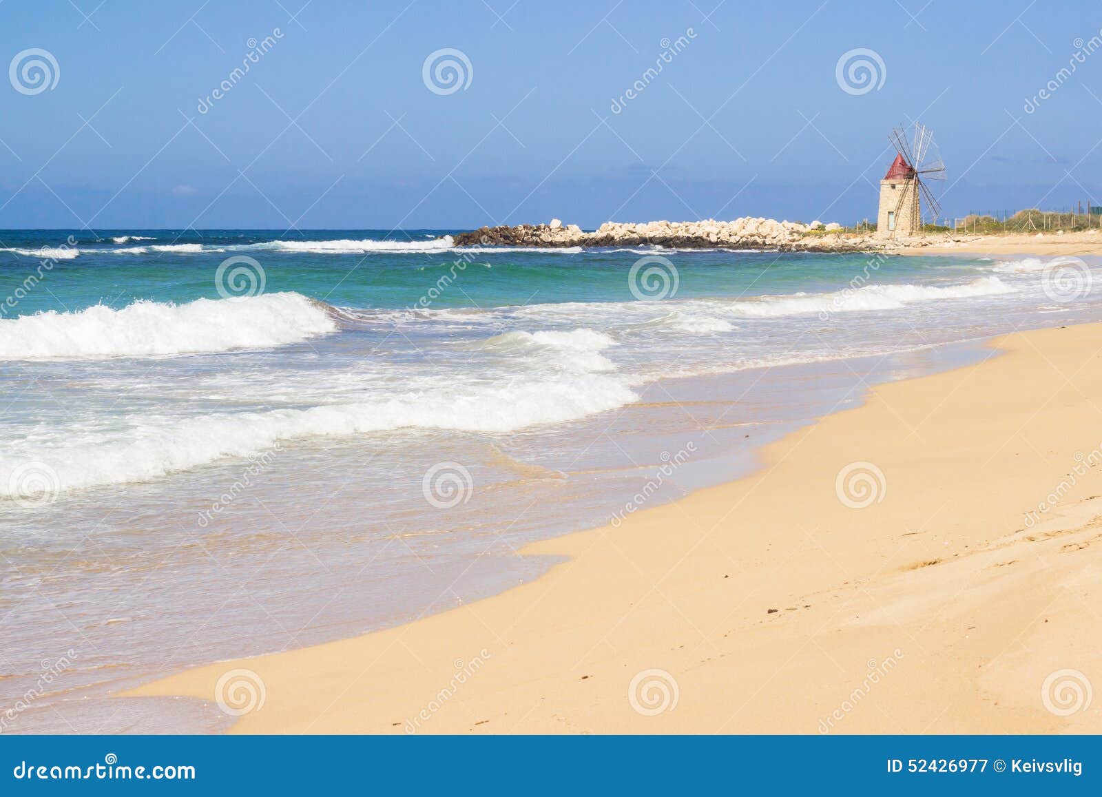 Beach windmill stock image. Image of windmill, mill, beach - 52426977