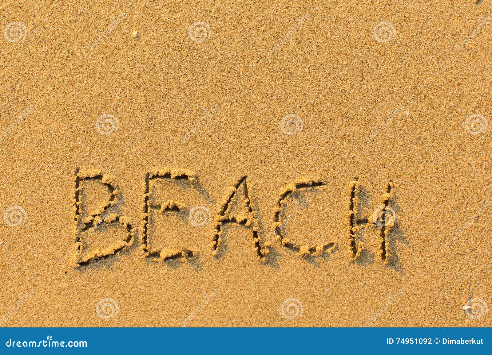 Beach - Word Drawn on the Sand. Abstract. Stock Photo - Image of ...