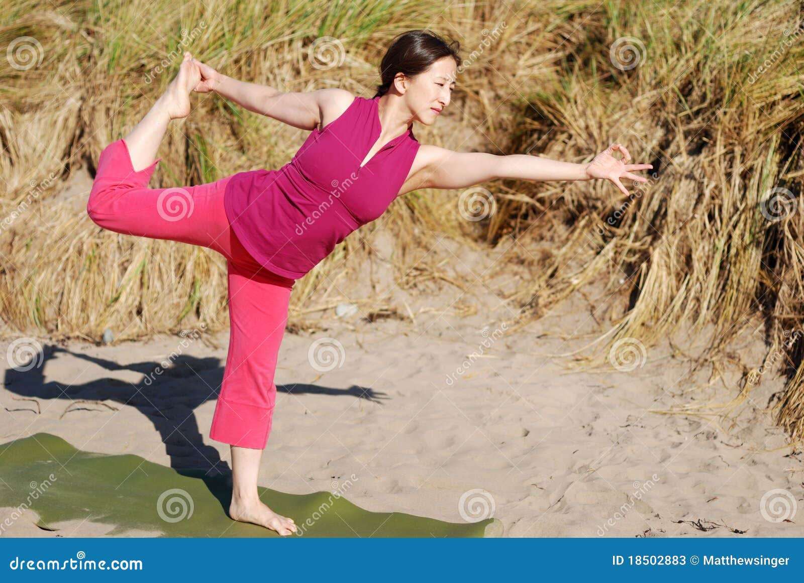 Beach Yoga stock image. Image of yoga, exercise, horizontal - 18502883