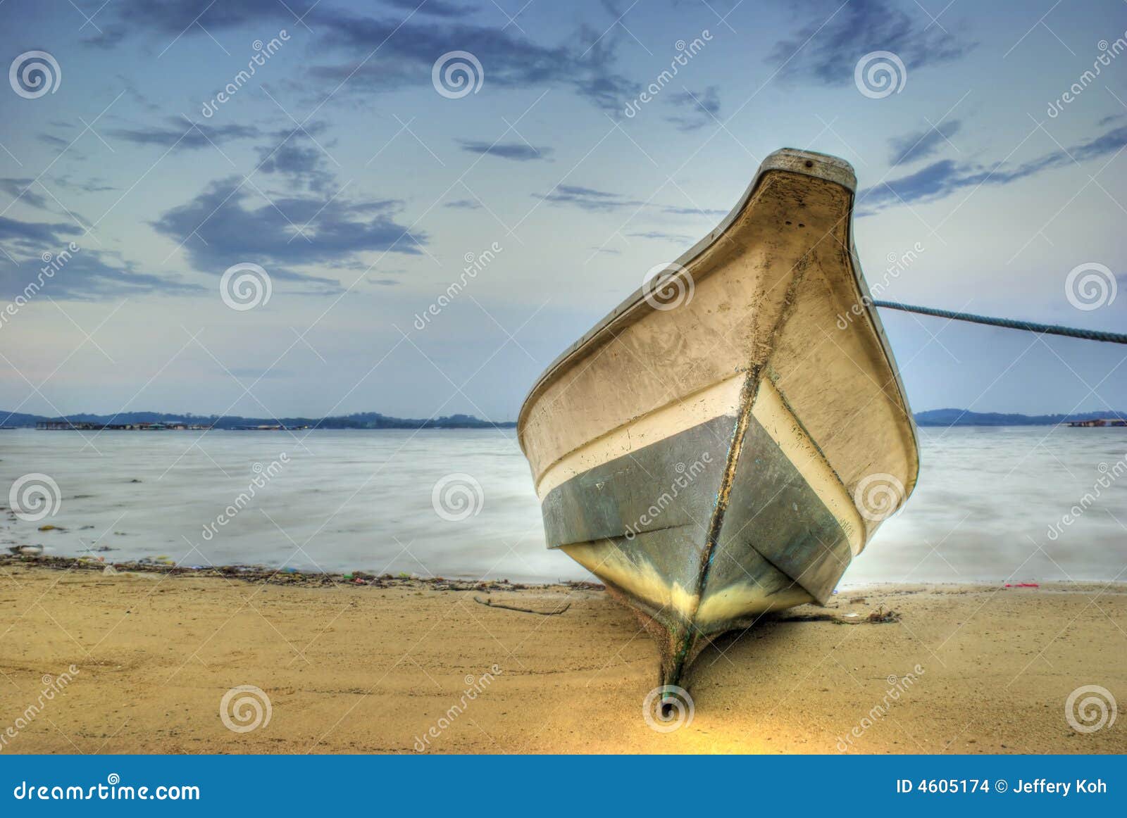 Beached Boat stock photo. Image of dusk, tide, dynamic - 4605174