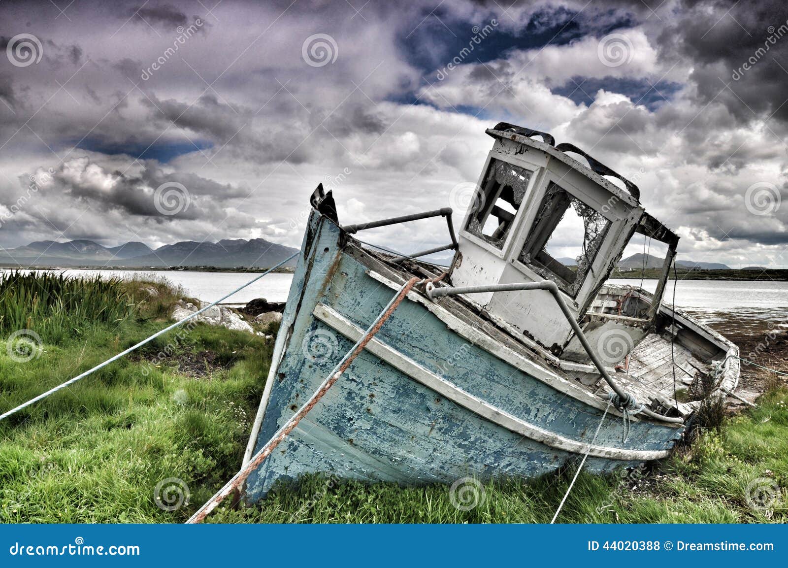 Beached boat at Roundstone stock photo. Image of boat - 44020388