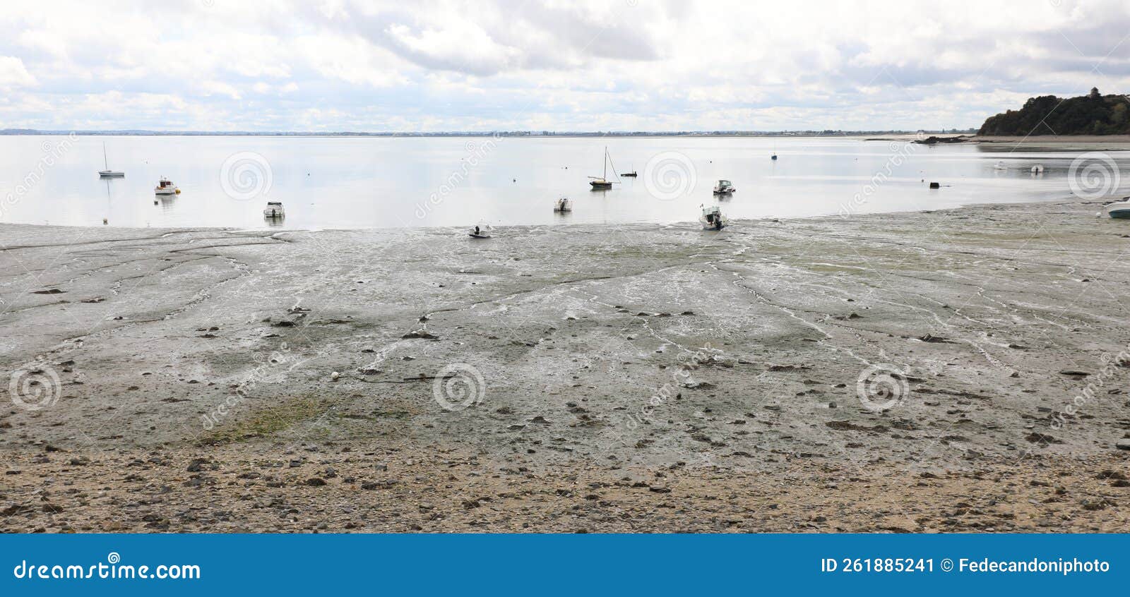 Beached Boats Stranded during Low Tide Stock Image - Image of france ...