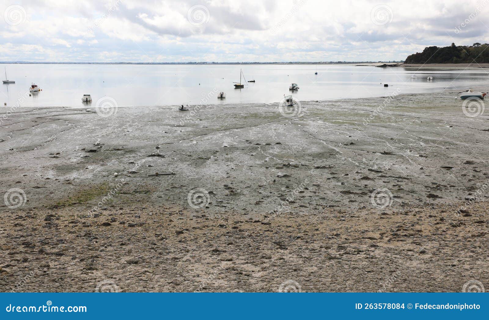 Beached Boats Stranded during Low Tide Stock Photo - Image of scenes ...
