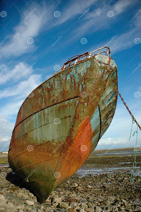 Beached Ship stock photo. Image of forgotten, cargo, beach - 44615700