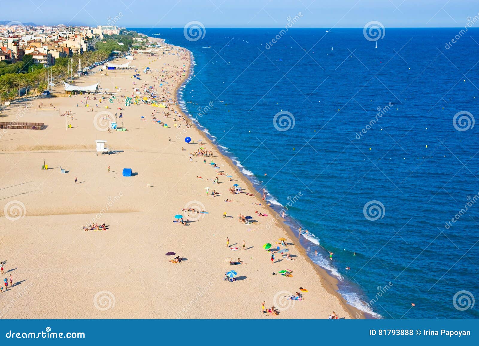 Beaches, Coast in Calella. Catalonia. Spain Stock Photo - Image of ...
