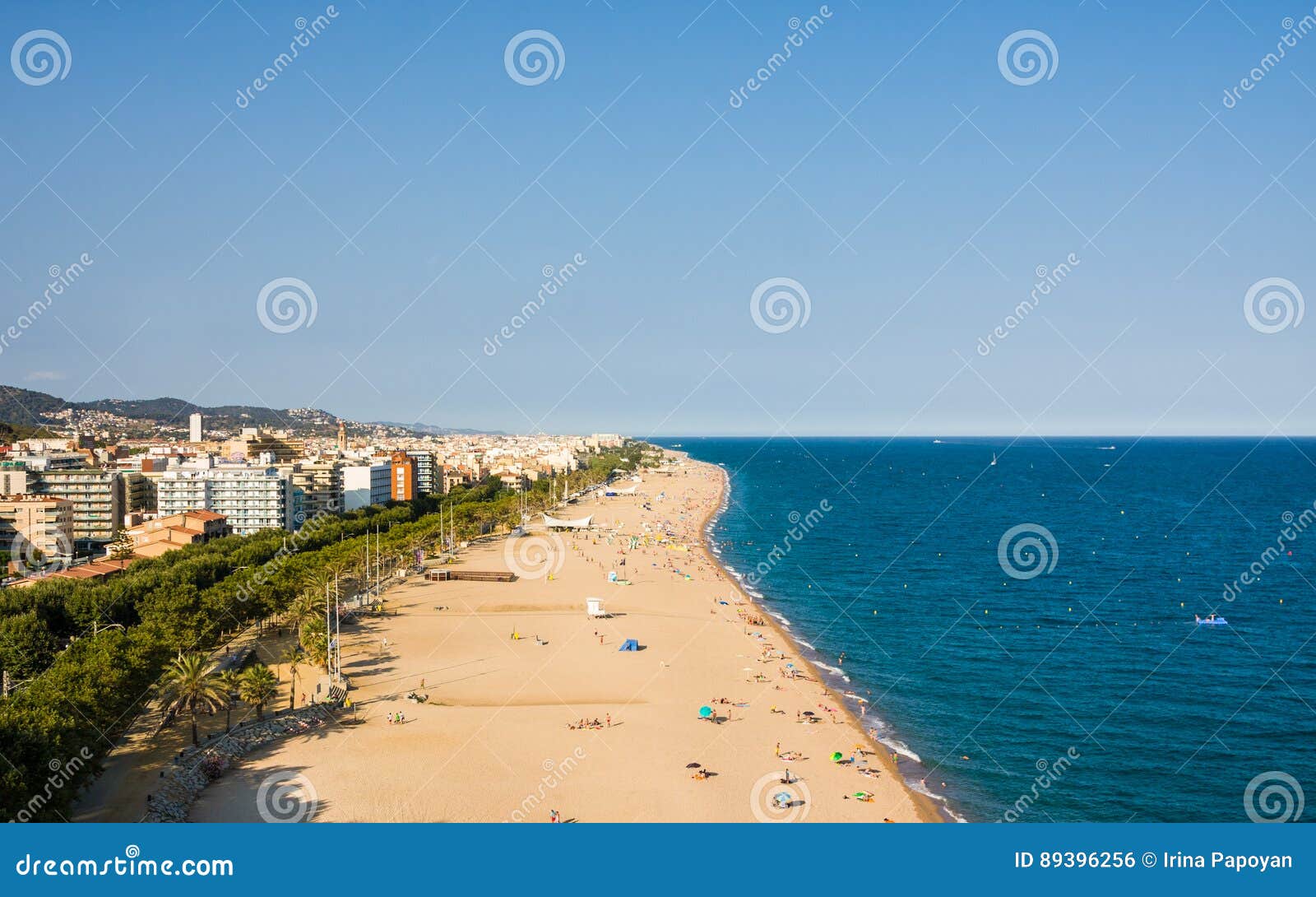 Beaches, Coast in Calella. Catalonia Stock Photo - Image of province ...