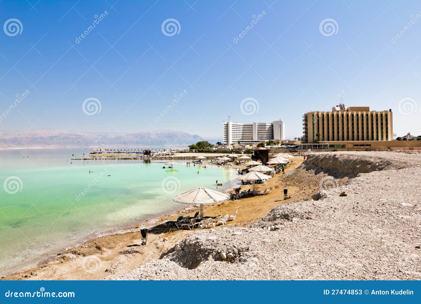 The Beaches at the Dead Sea in Israel Stock Image - Image of relax ...