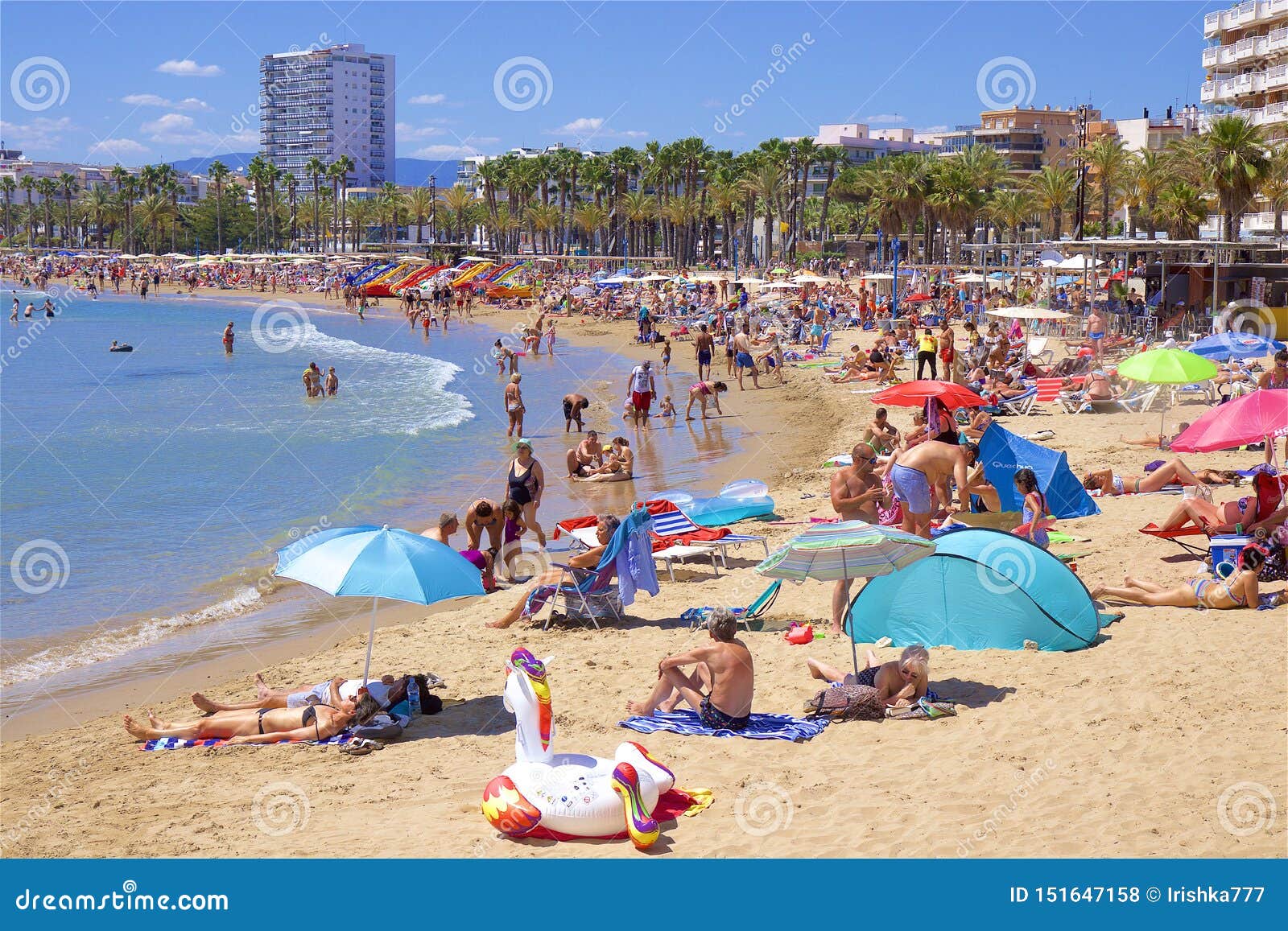 Beaches of Salou, Spain editorial stock photo. Image of beautiful ...