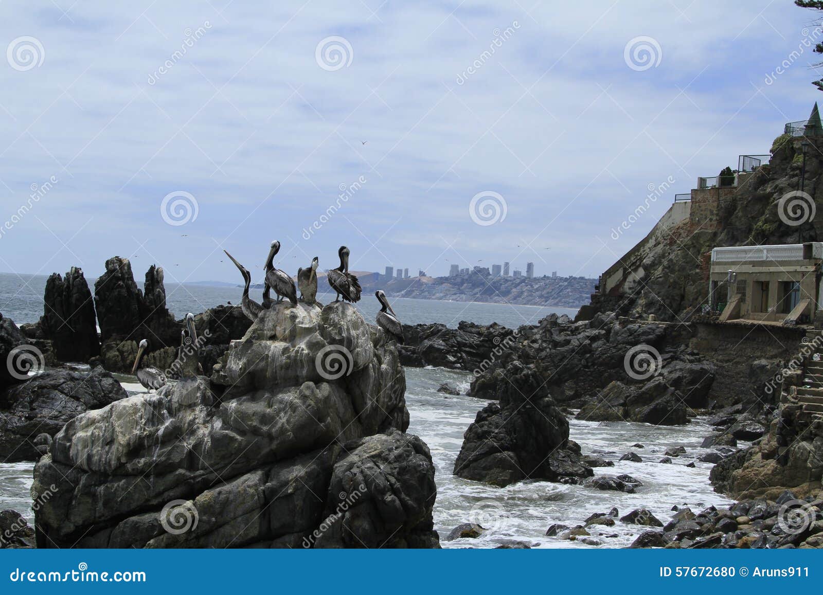 Beaches of Valparaiso, Vina Del Mar, Chile Stock Photo - Image of water ...