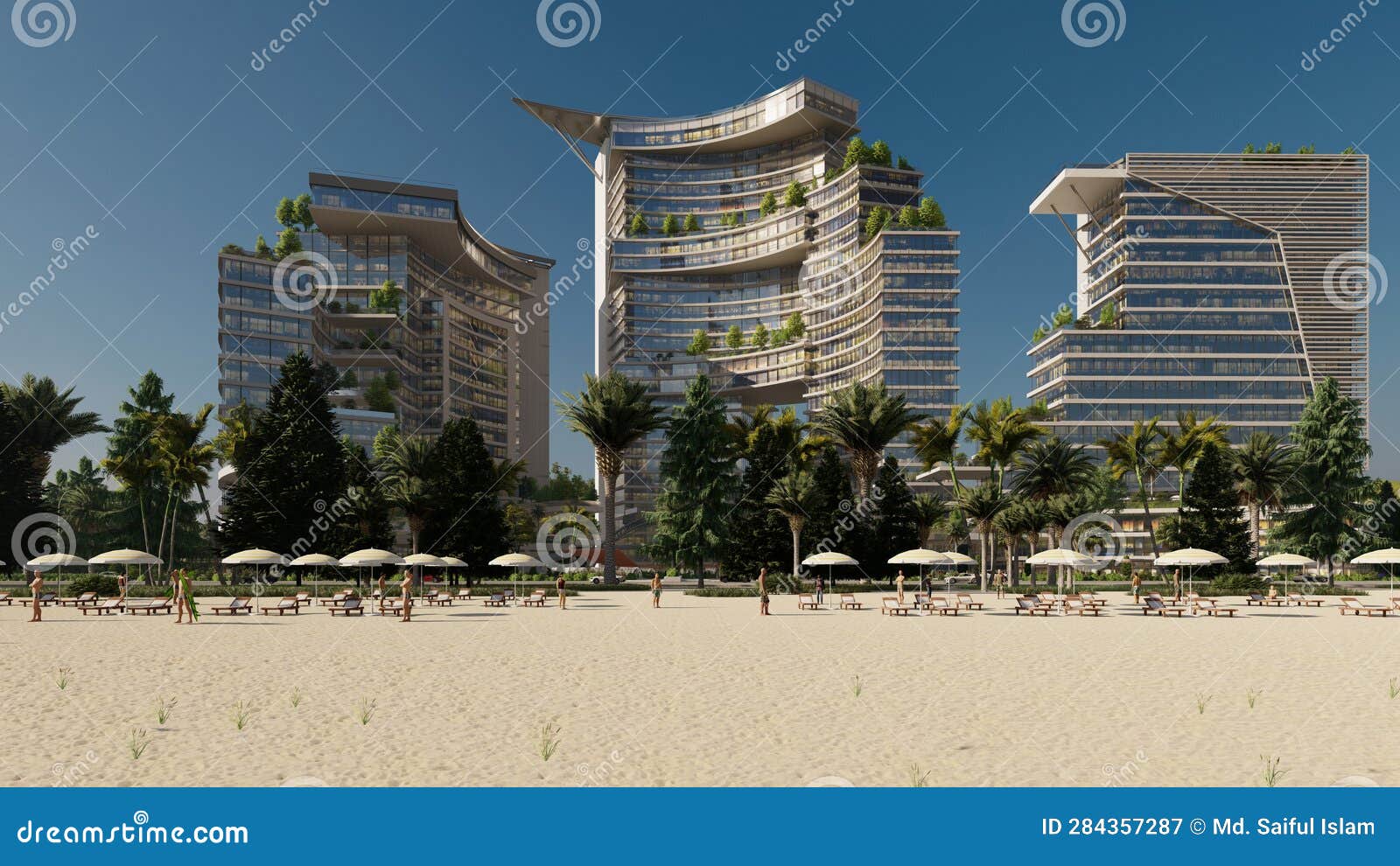 Beachfront Bliss Experience Top-Class Luxury at Our Modern Hotel Stock ...