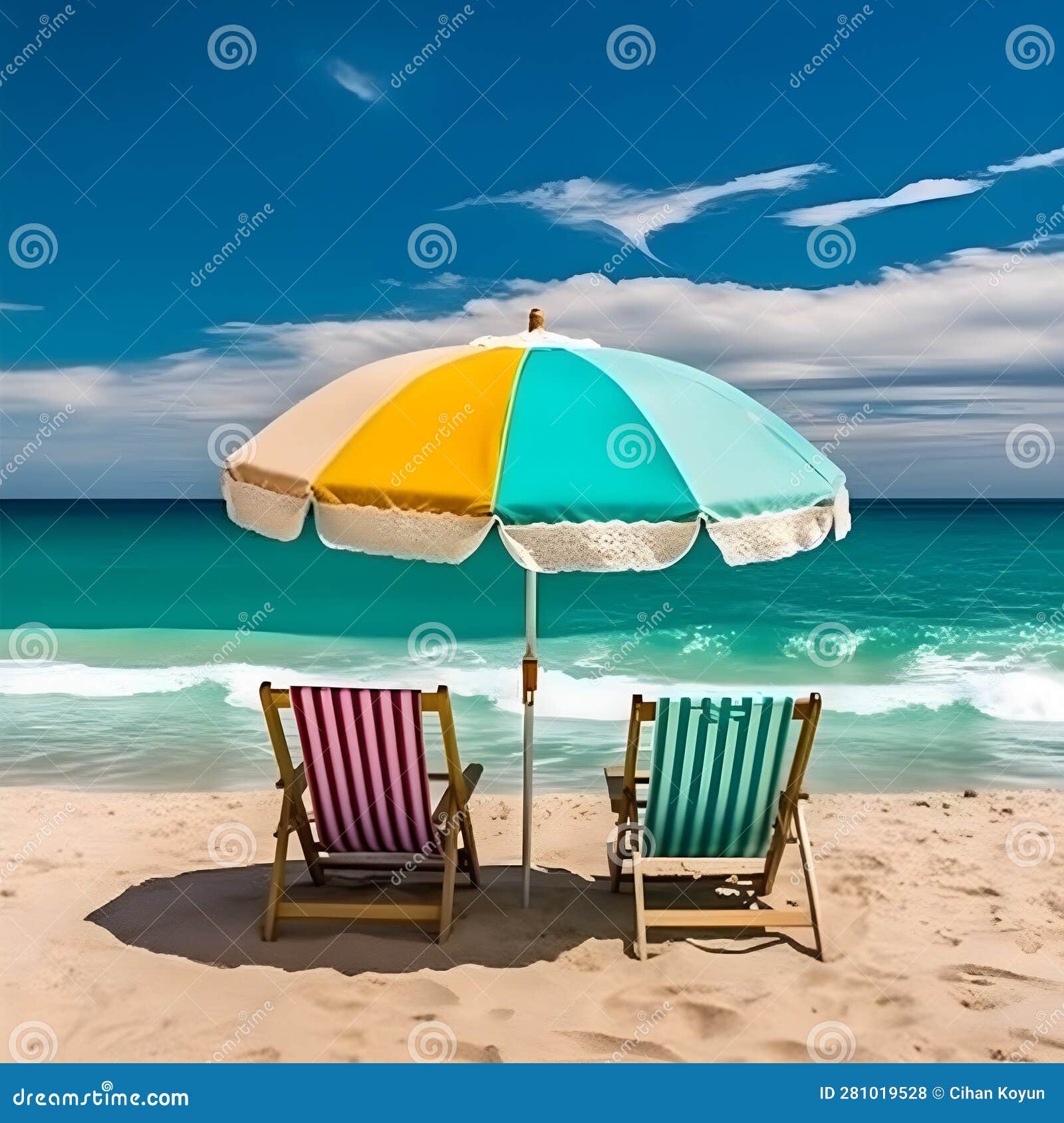 Beachfront Bliss, Sandy Beach, Whispy Clouds, and Tranquil Ocean ...