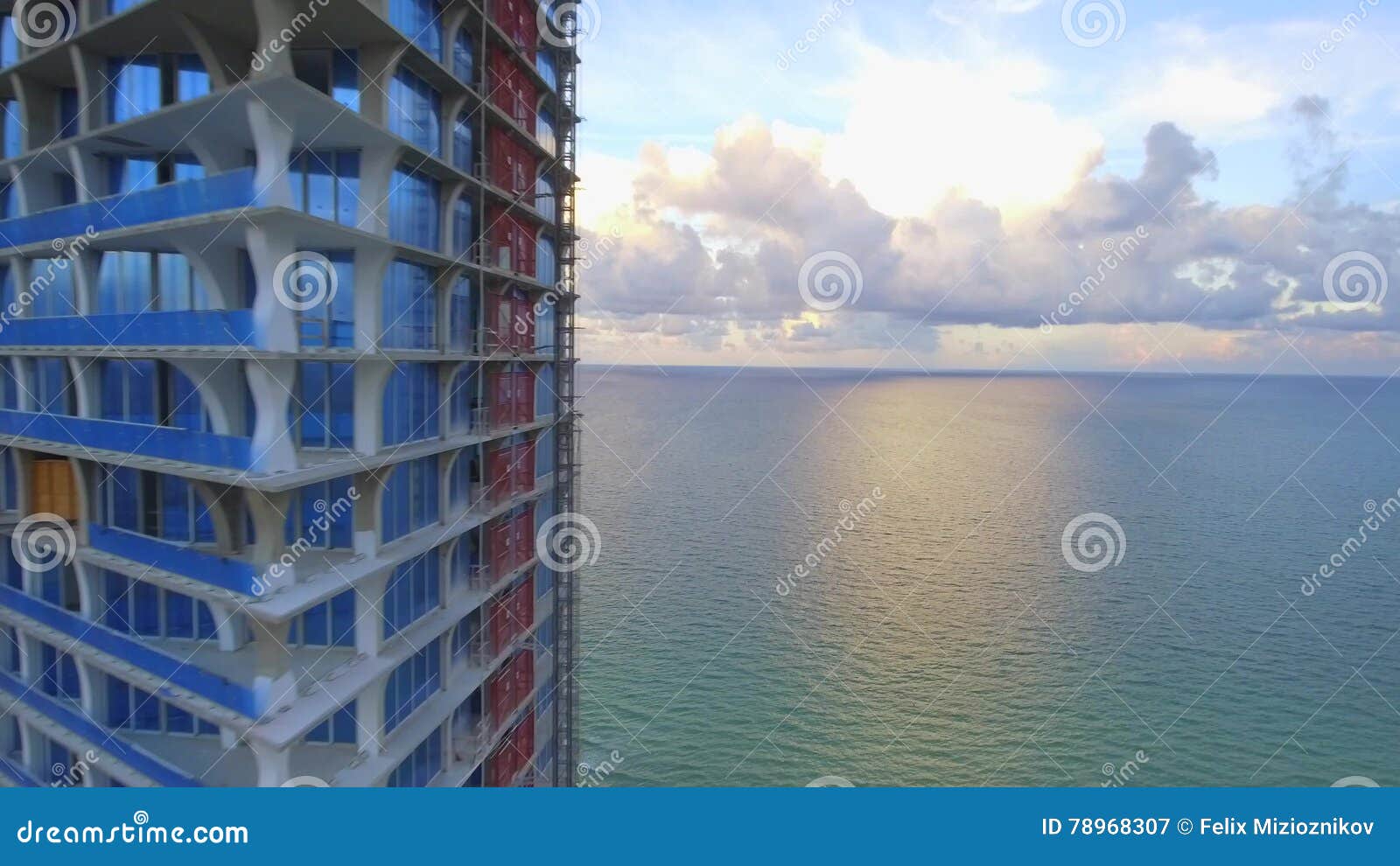 Beachfront Building Construction Stock Video - Video of tower, real ...