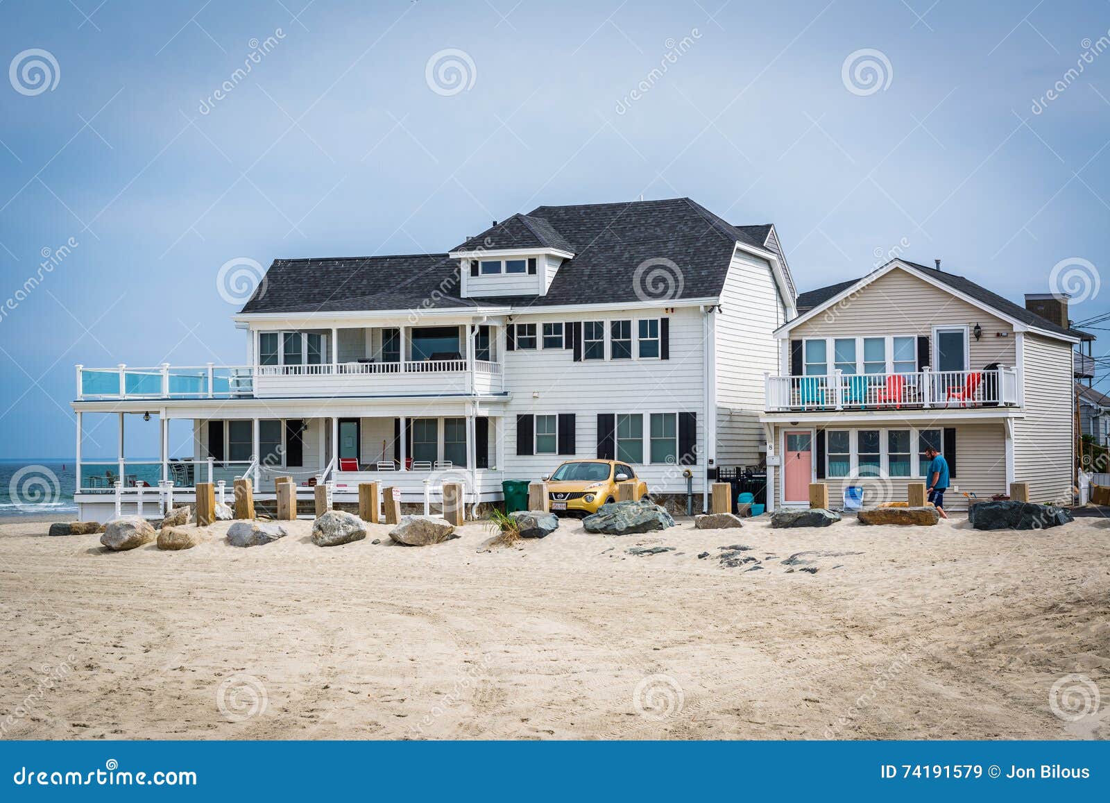 Beachfront Home in Hampton Beach, New Hampshire. Editorial Stock Image ...
